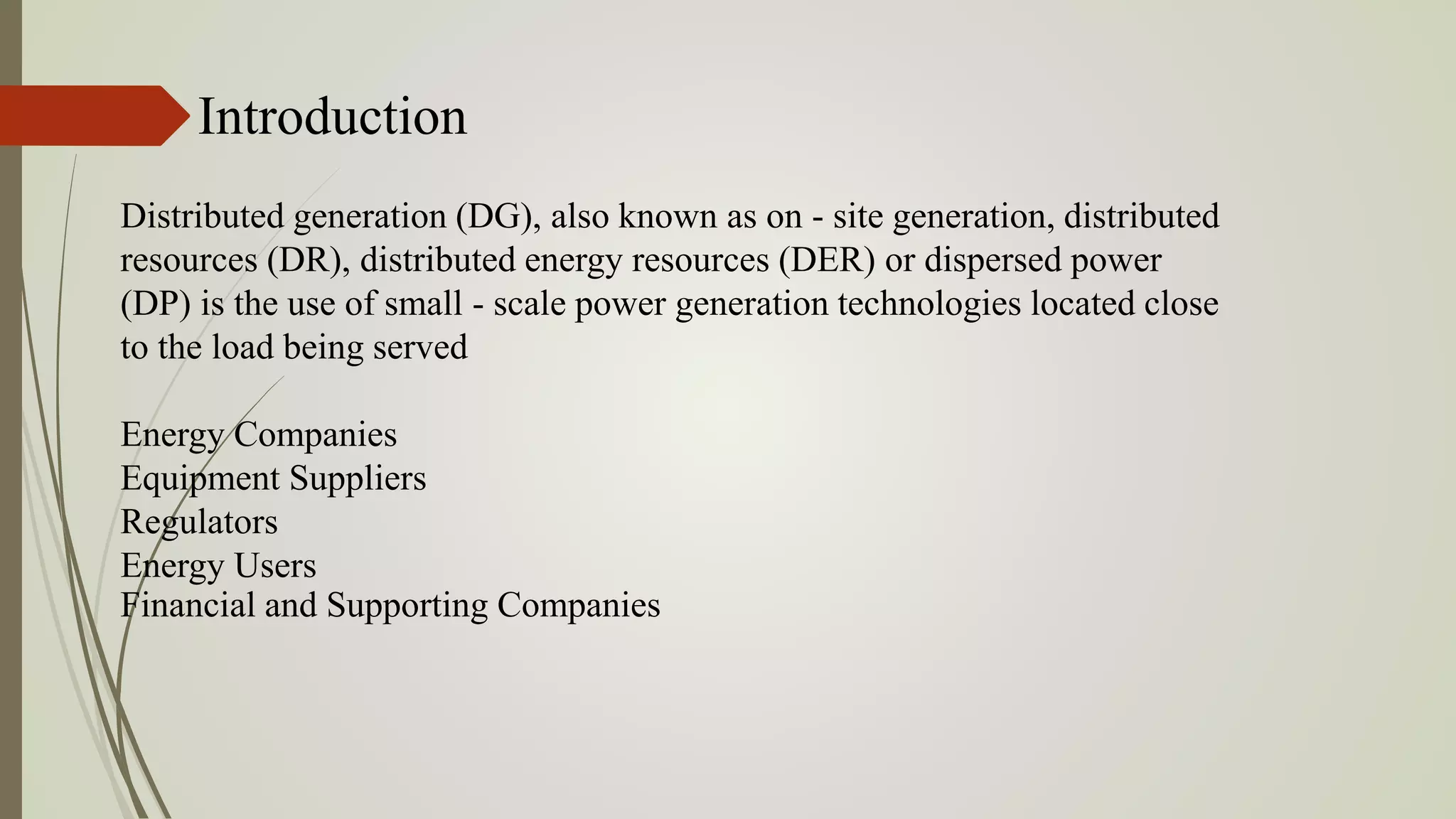 Distributed Generation | PPTX