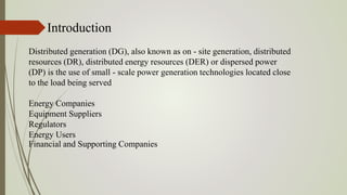 Distributed Generation | PPTX