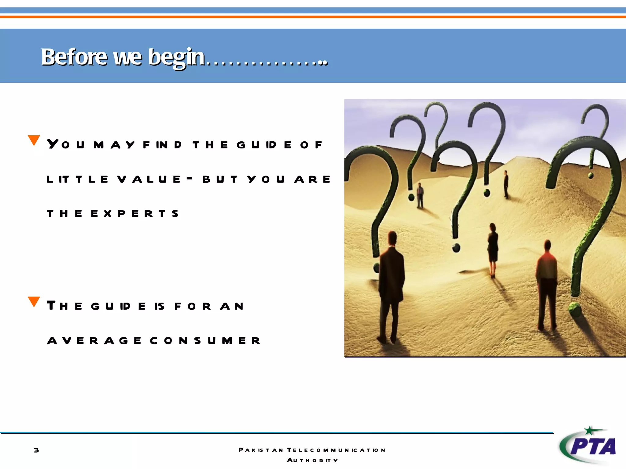 Presentation Tariff Guide for Telecom Consumers | PPT