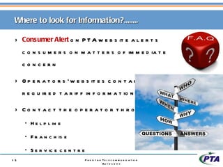 Presentation Tariff Guide for Telecom Consumers | PPT