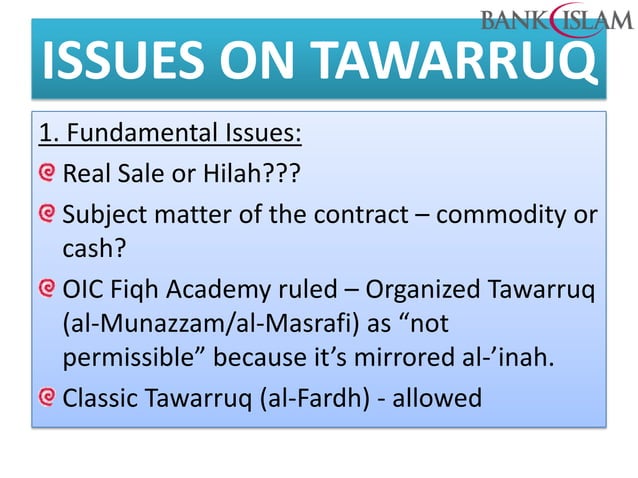 Tawarruq: Islamic Personal Financing | PPTX