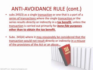 Presentation tax avoidance | PPTX