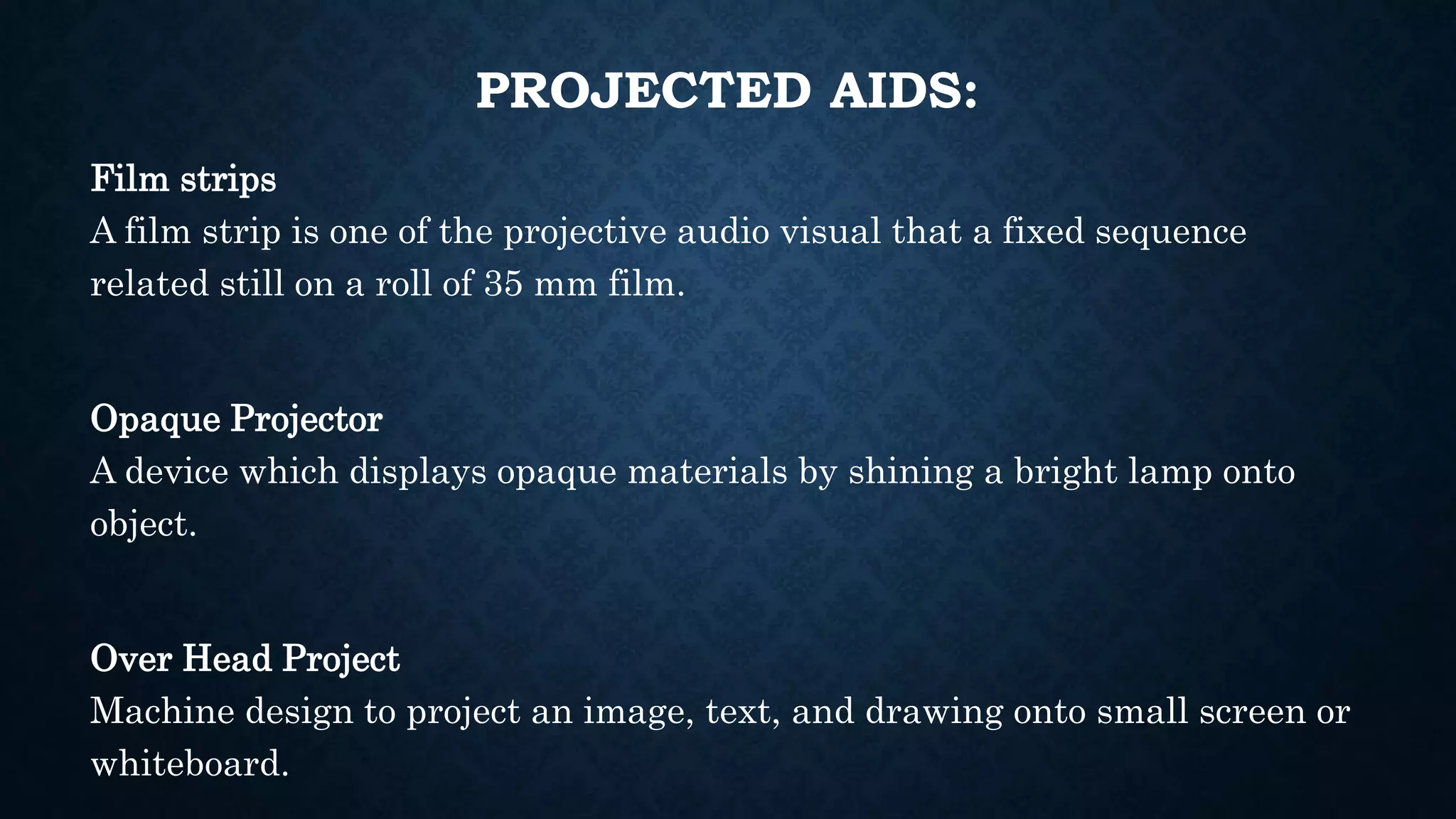 Presentation teaching aids | PPTX