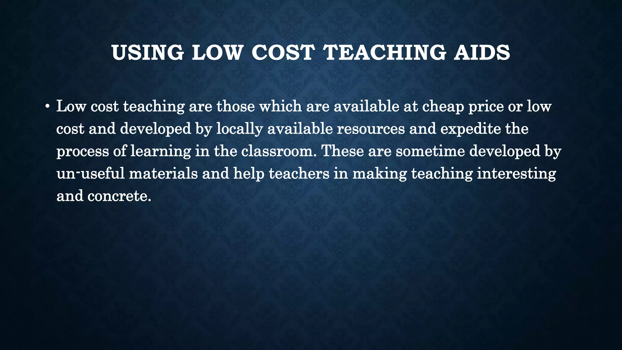 Presentation teaching aids | PPTX