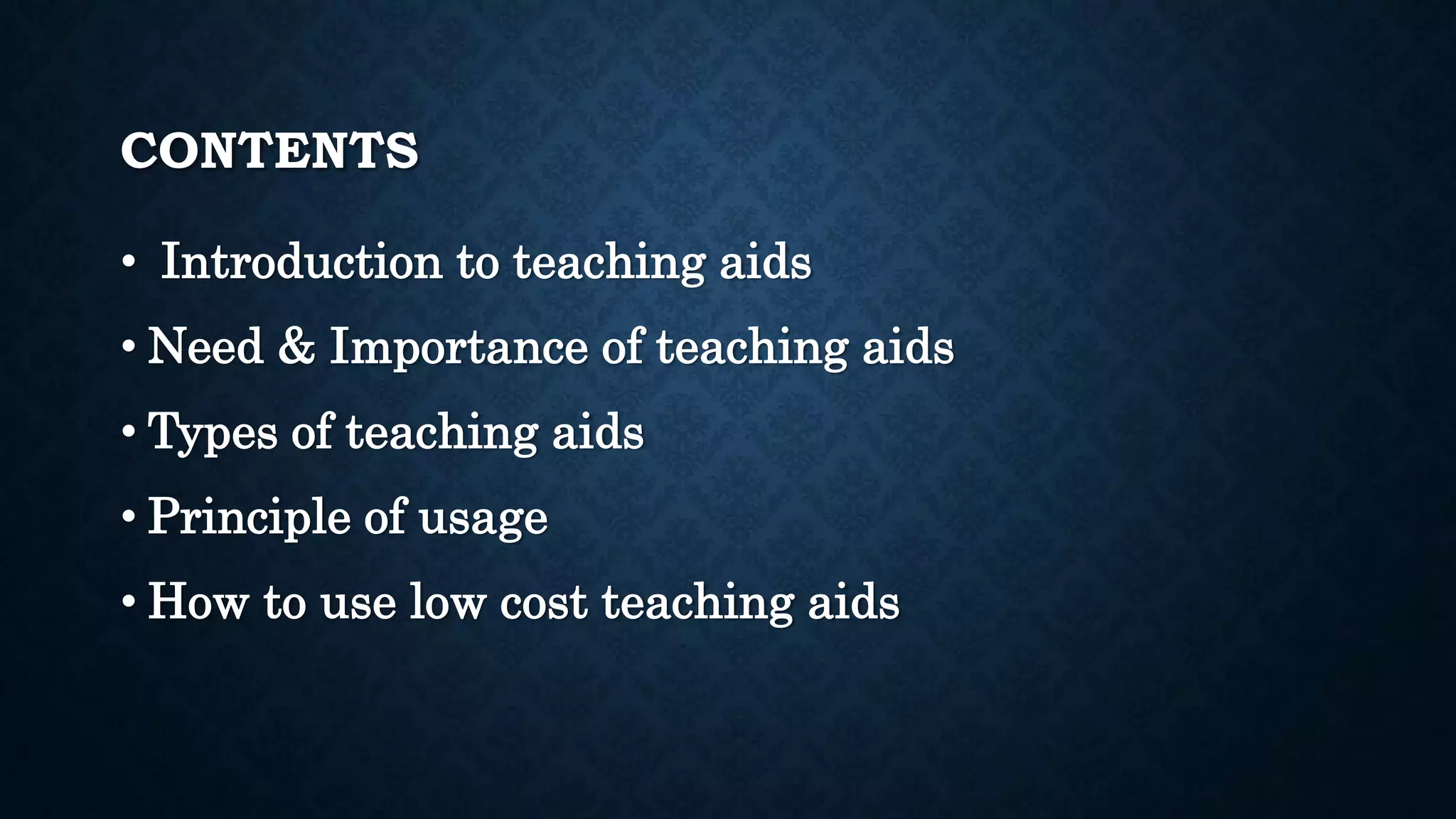 Presentation teaching aids | PPTX