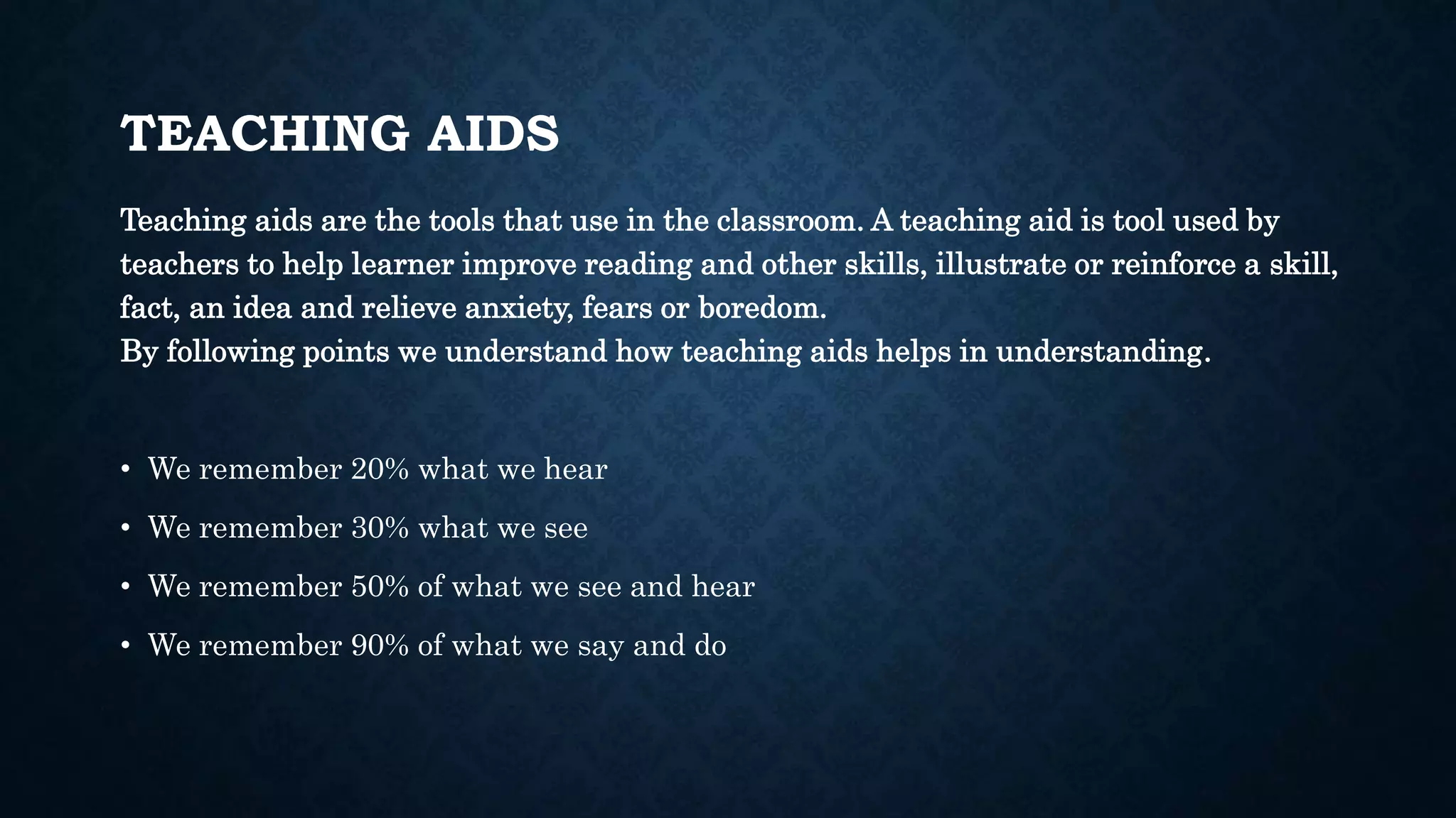 Presentation teaching aids | PPTX