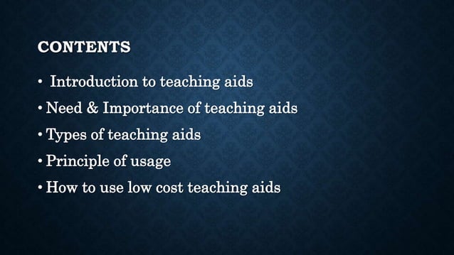 Presentation teaching aids | PPTX | Education