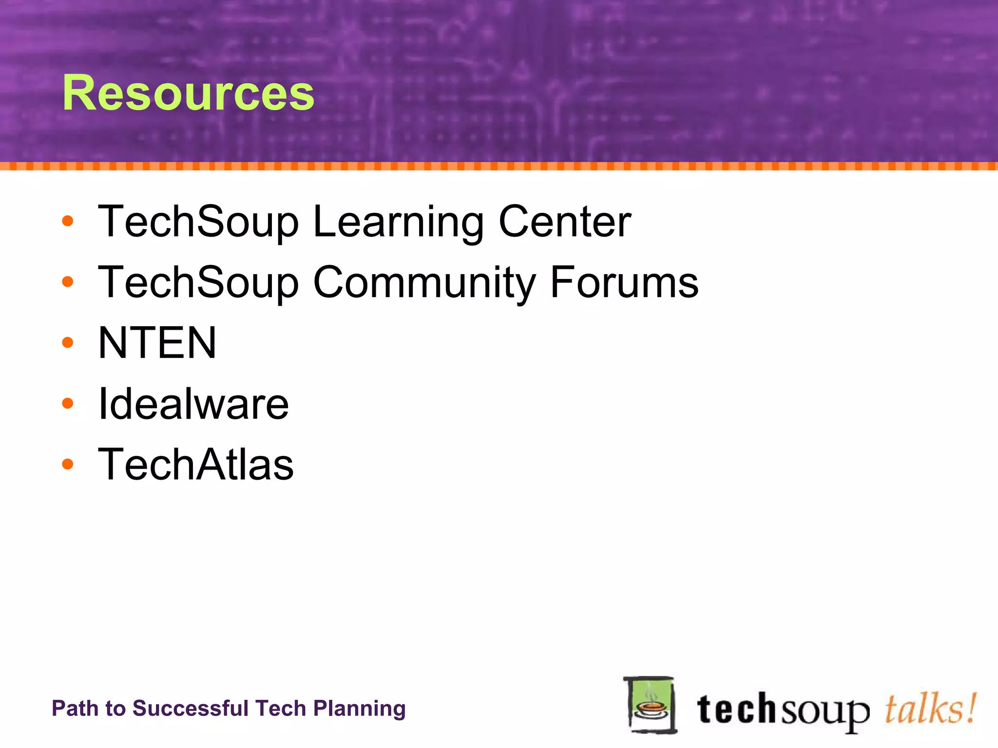 Path to Successful Tech Planning | PPT