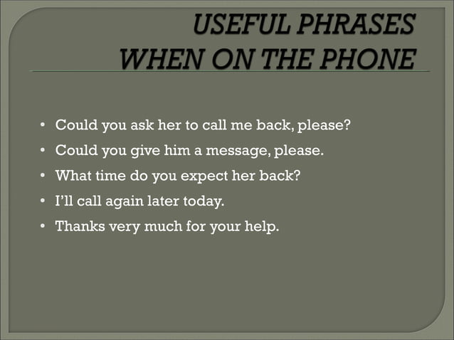 Presentation: Telephone Etiquette | PPT