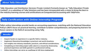 Presentation Template - TallyEssential Level 1 Certification.pptx | Business | Business and Finance