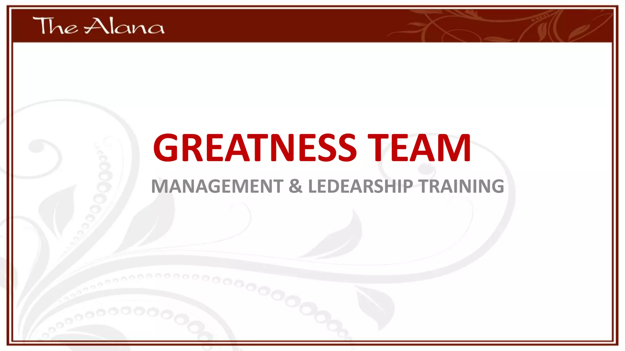 Greatness Team | PPTX