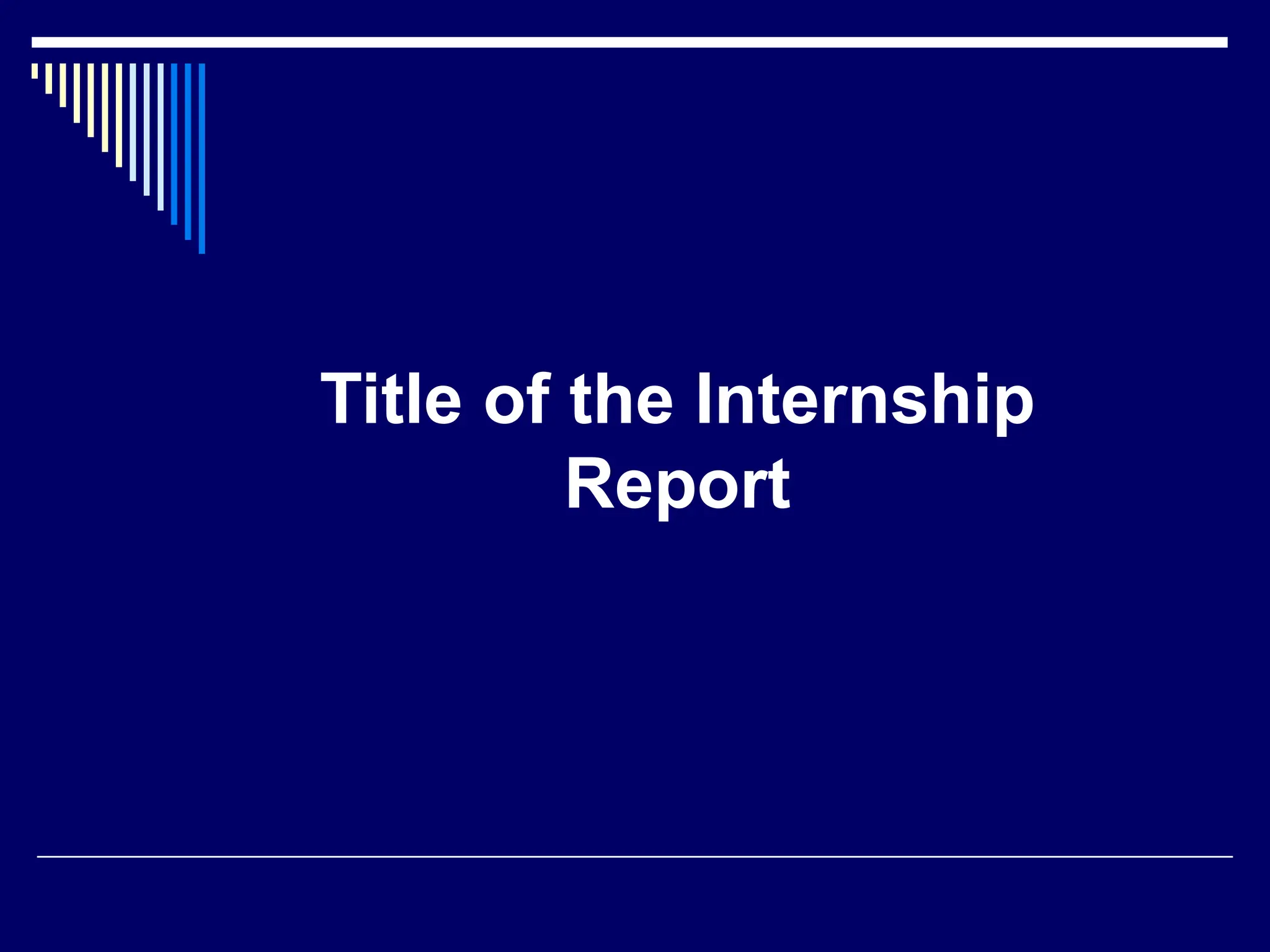 presentation template bba.ppt for internship marketing | PPT