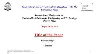 Presentation Template SSET-2024.pptghjjjjjk | PPT