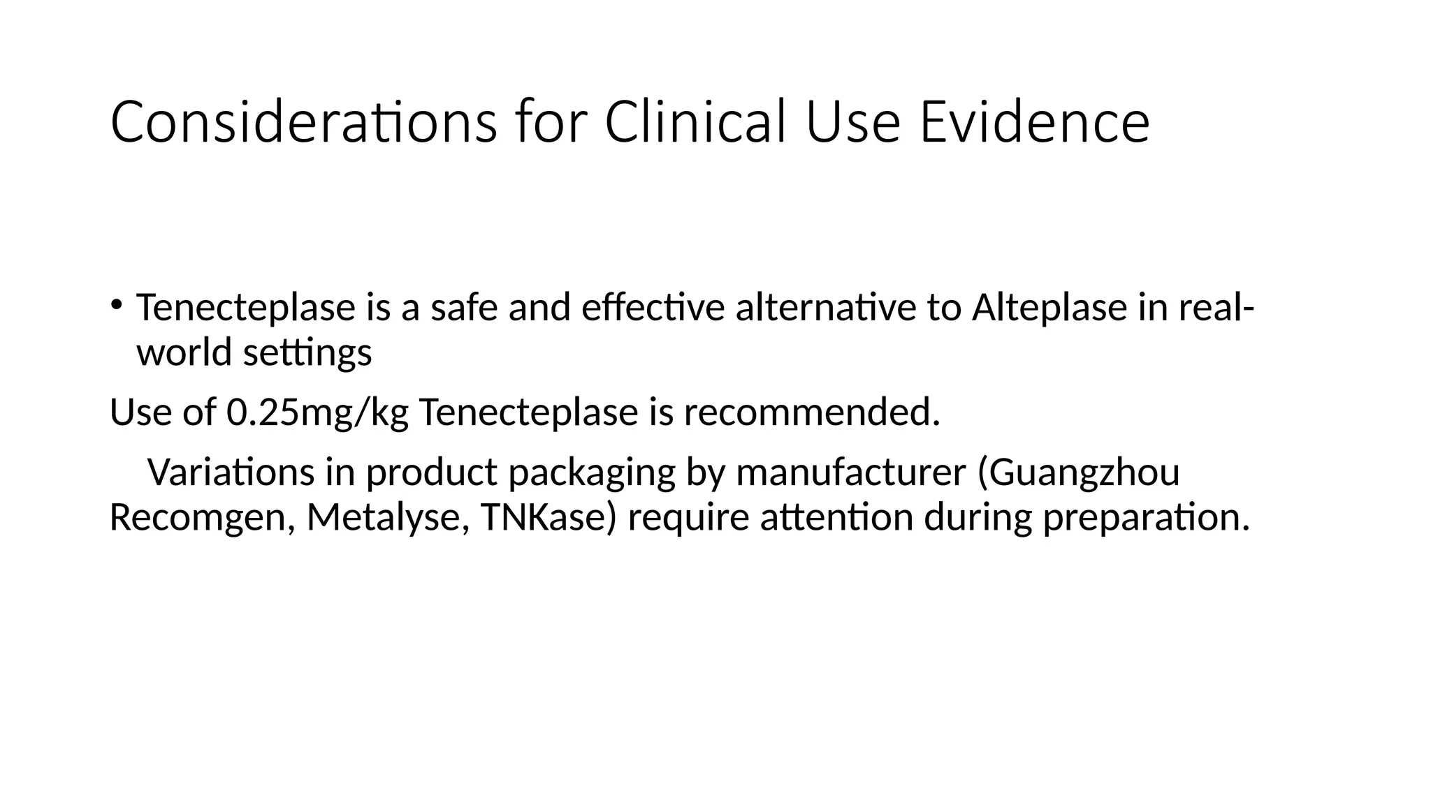 Presentation tenecteplase final ischemic | PPTX