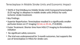 Presentation tenecteplase final ischemic | PPTX