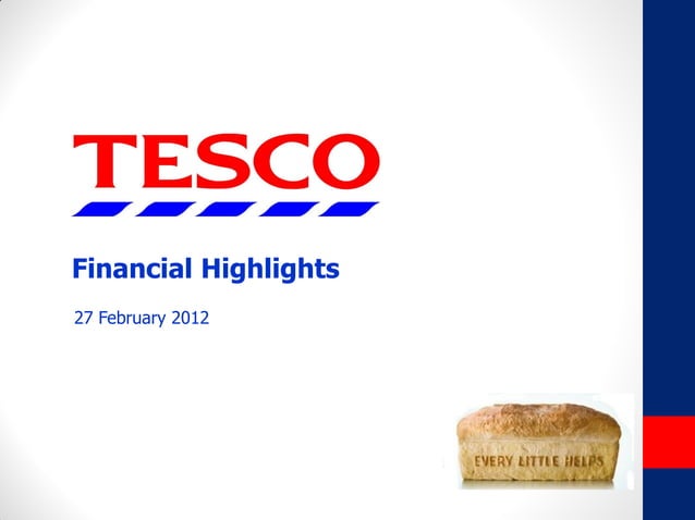 Presentation tesco's investors financial highlights | PPT