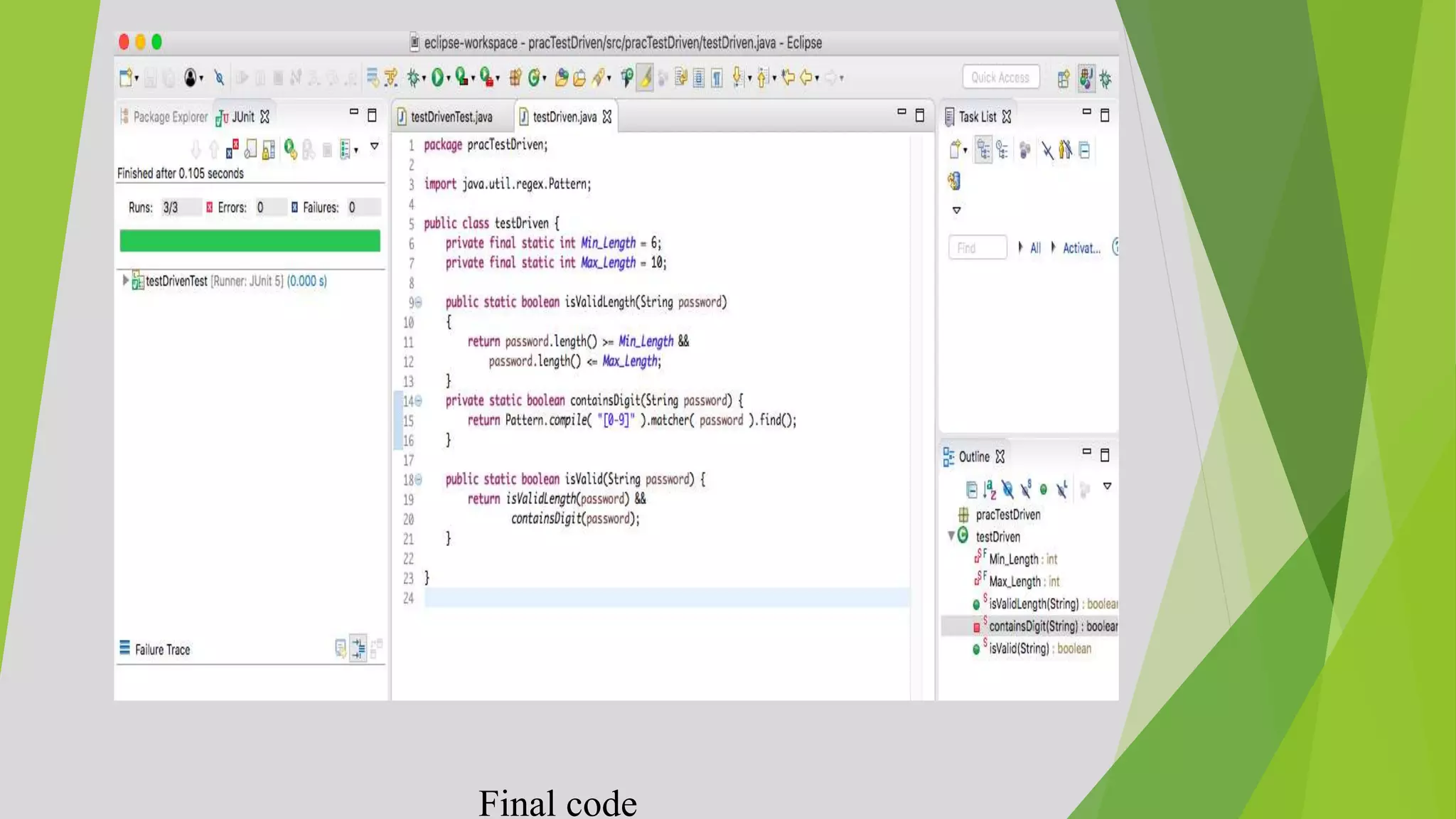 Presentation Test Driven Development Pptx Programming Languages