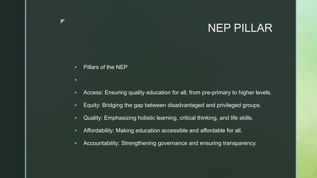 National education policy 2020 power point presentation test slide | PPT