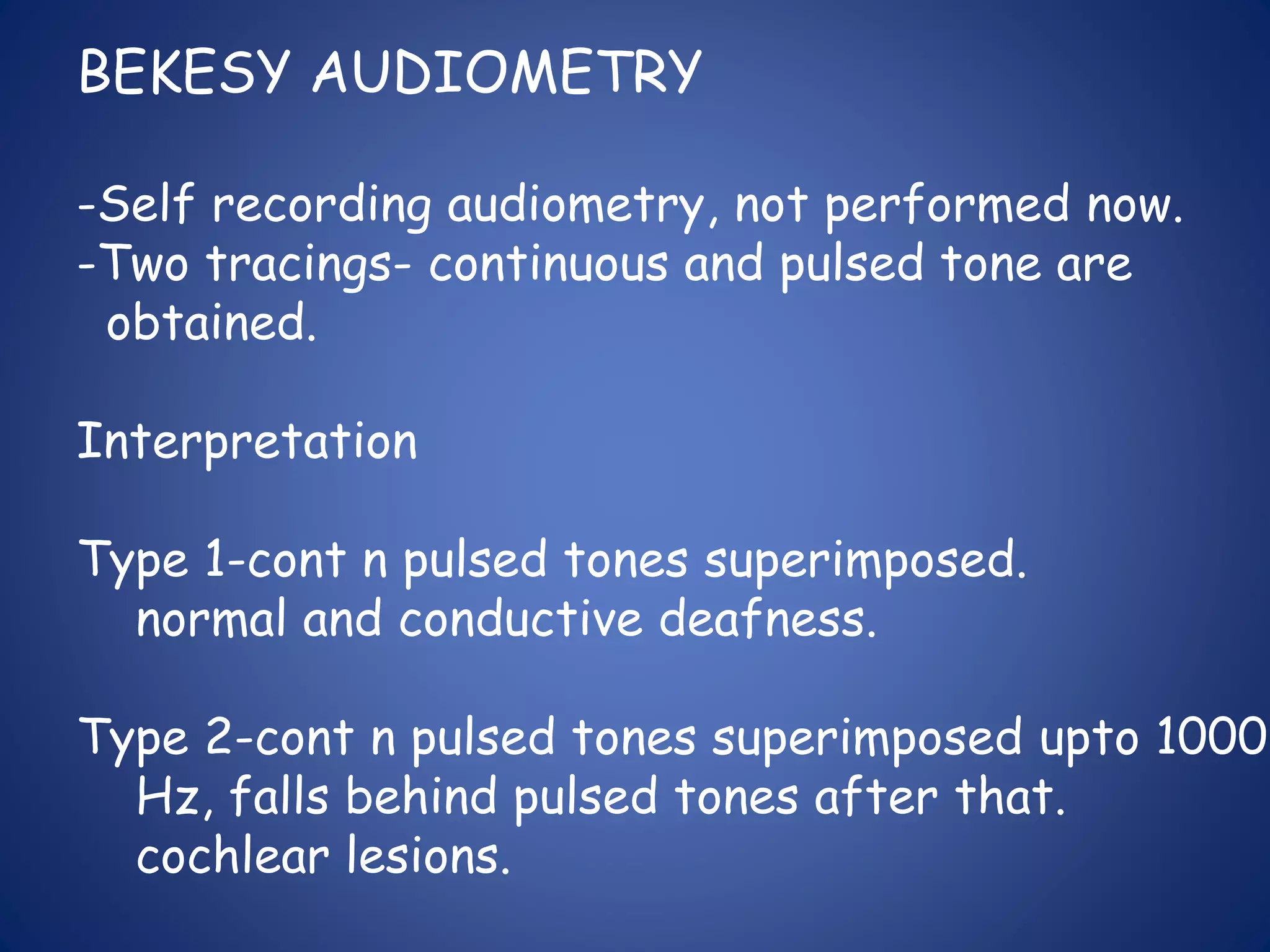 TESTS FOR AUDITORY ASSESSMENT | PPTX