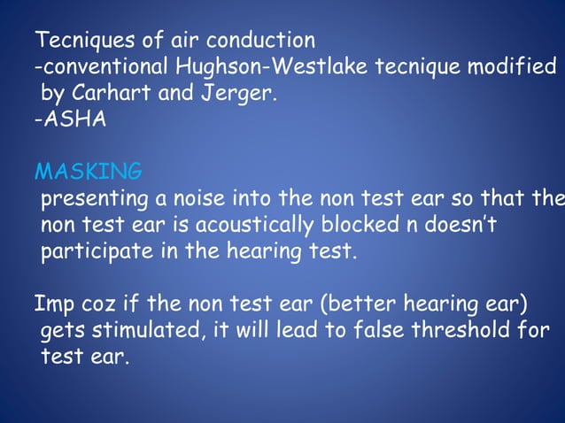 TESTS FOR AUDITORY ASSESSMENT | PPTX