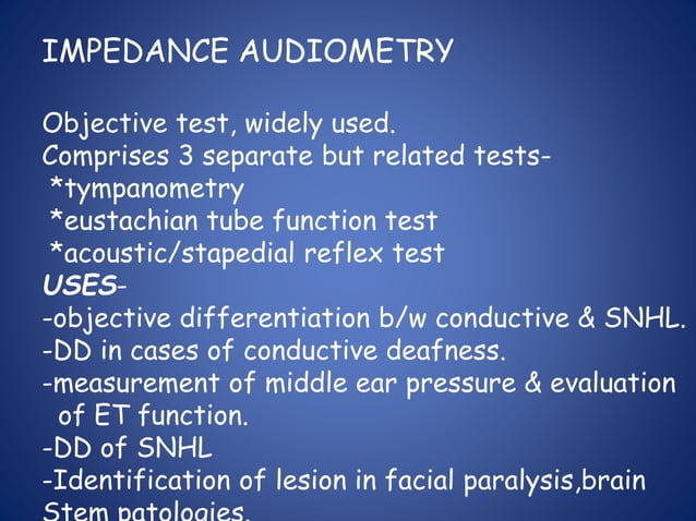 TESTS FOR AUDITORY ASSESSMENT | PPTX