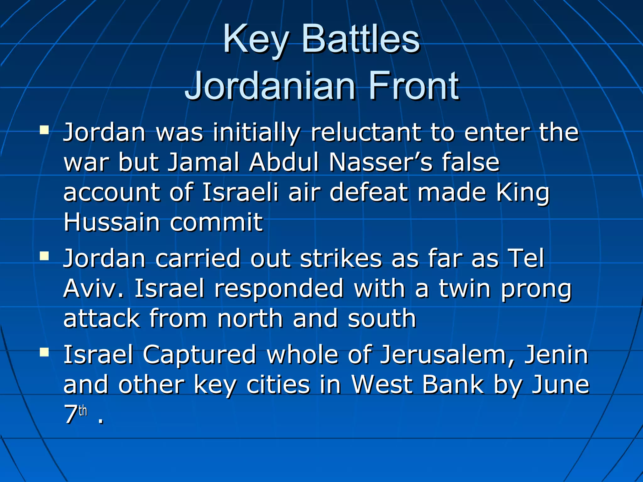 six-day-war-of-1967 Third Arab Israel War | PPT
