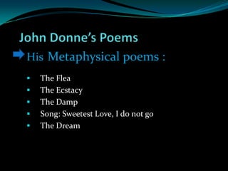 Metaphysical poem "The Dream"by John Donne | PPTX