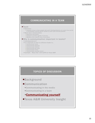 The Dynamics Of Communication | PDF