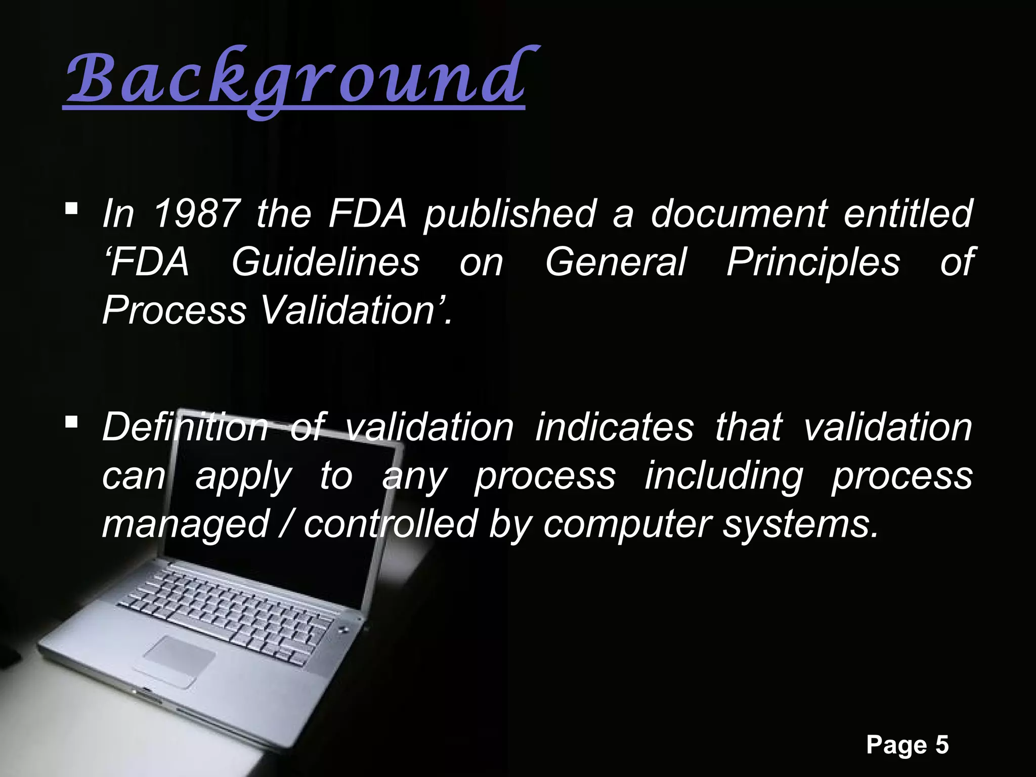Computer System Validation | PPT | Operating Systems | Computer Software and Applications