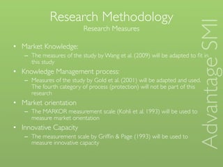 Knowledge Management, Market orientation, and Innovative Capacity ...