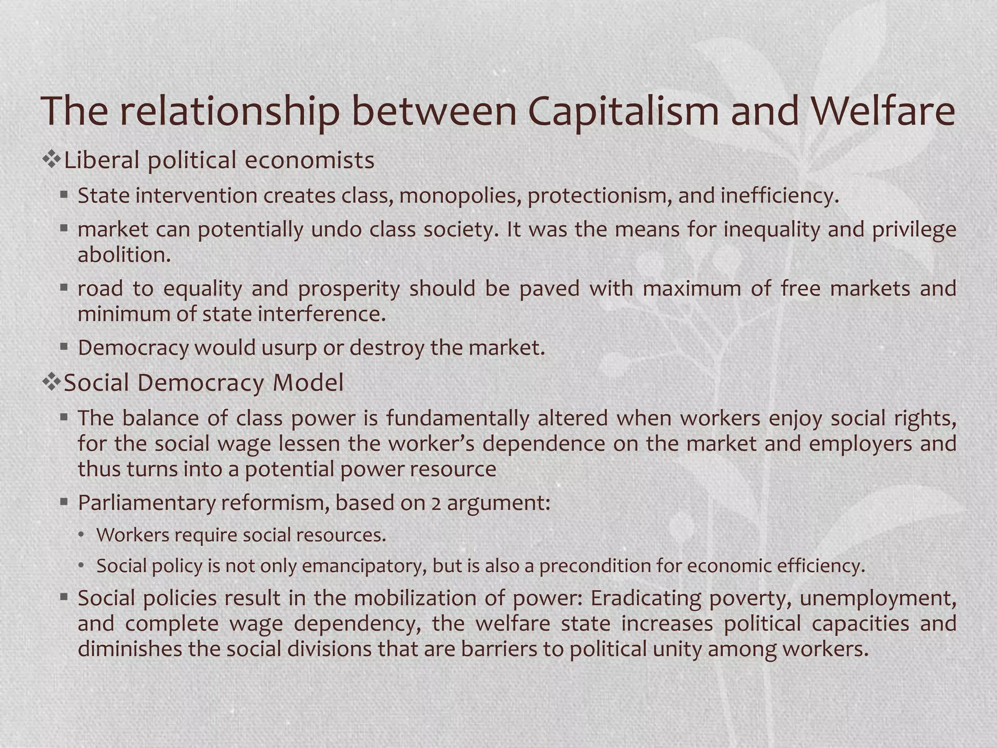 Presentation the three worlds of welfare capitalism | PPTX