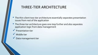 PRESENTATION TIER related to dbms in eng | PPT