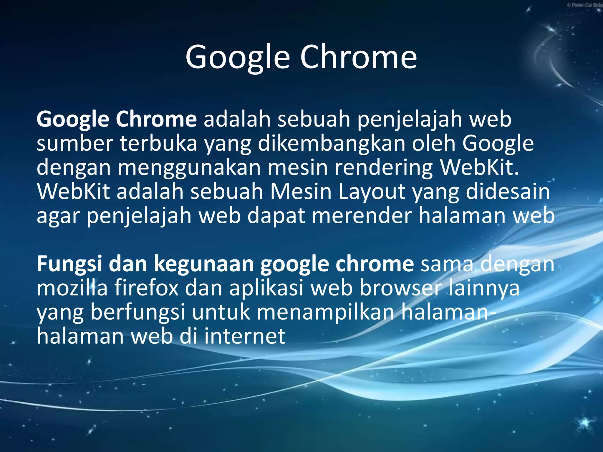 Presentation TIK "Google Chrome" | PPTX