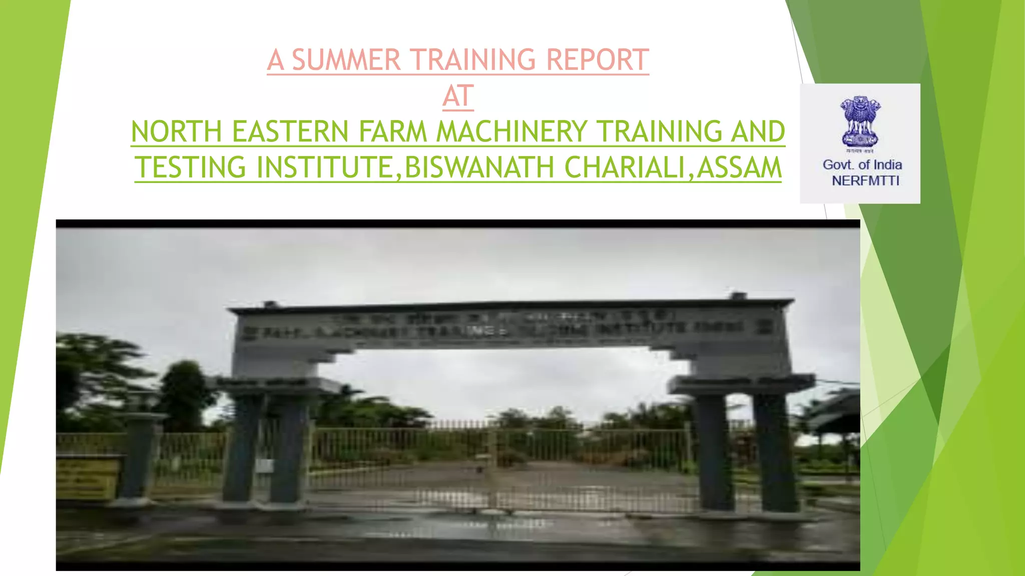 FARM MACHINERY TRAINNING 1 | PPTX