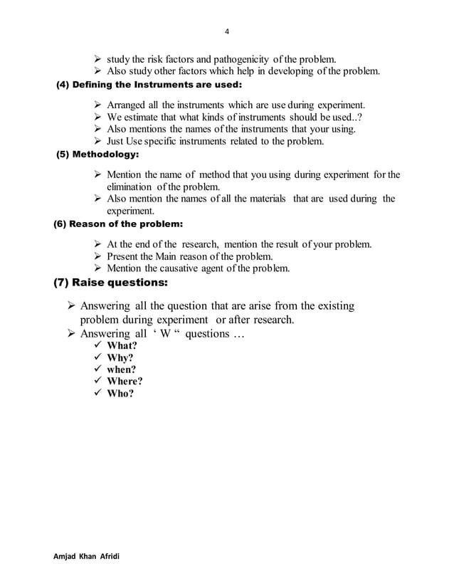 TITLE AND RESEARCH PROBLEM | DOCX | Science