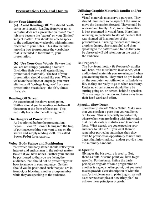 Presentation tips | PDF