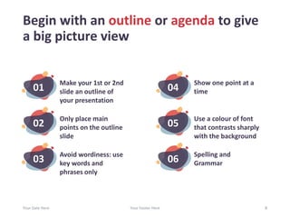 Presentation tips - preparing to presenting | PPTX