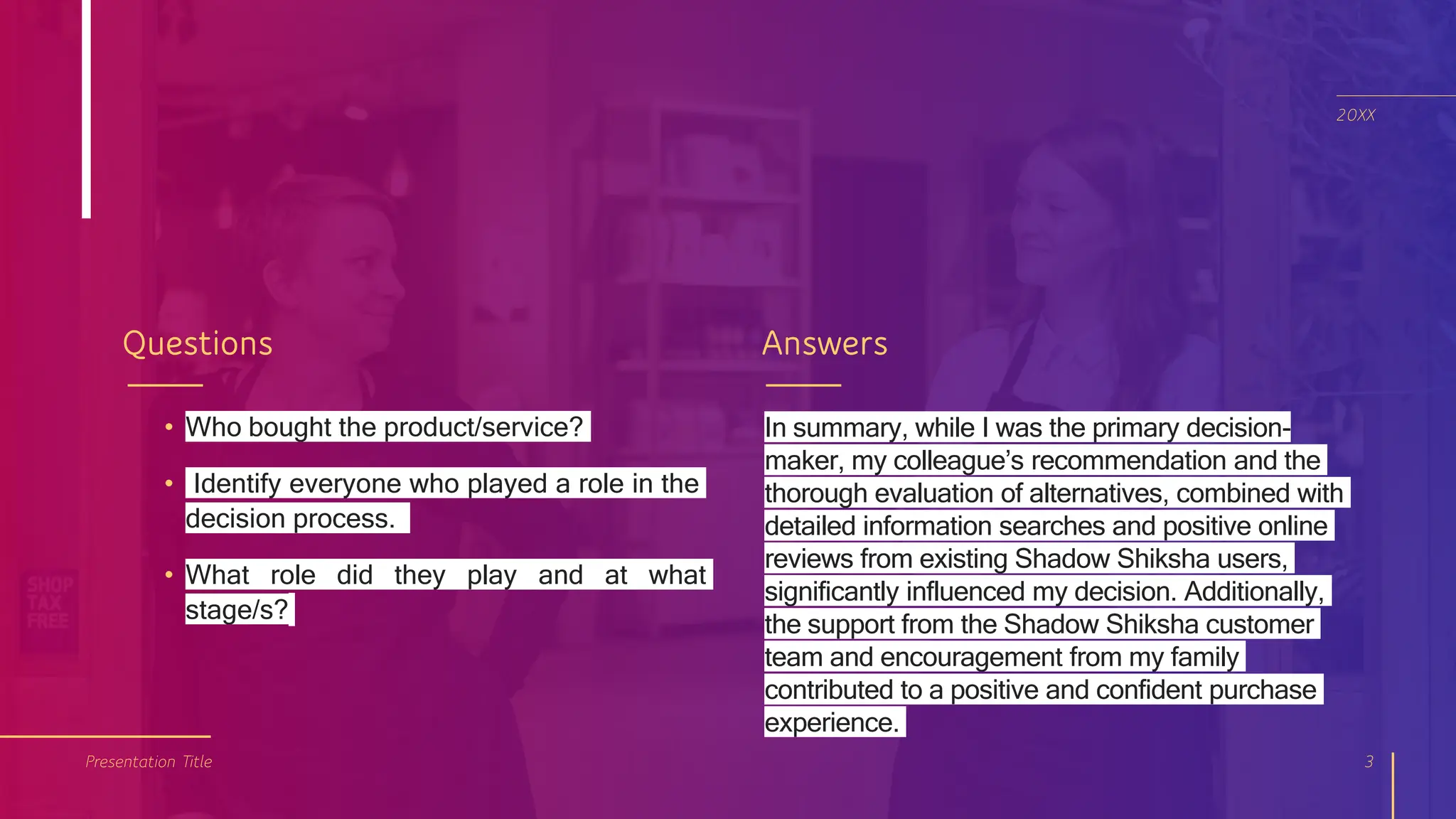 consumer behaviour for shadow shiksha service | PPTX