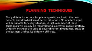 What is planning and planning techniques | PPTX