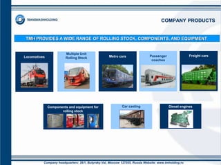 Transmashholding | PPTX | Rail Travel | Travel Type