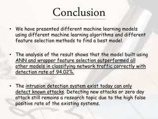 Seminar Presentation | Network Intrusion Detection using Supervised Machine Learning Technique ...