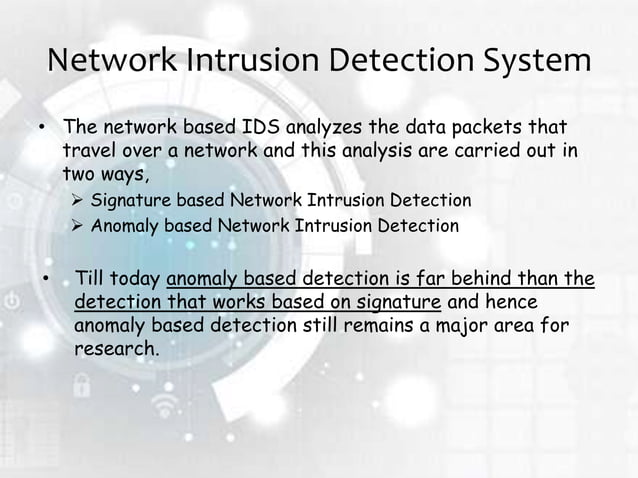 Seminar Presentation Network Intrusion Detection Using Supervised Machine Learning Technique