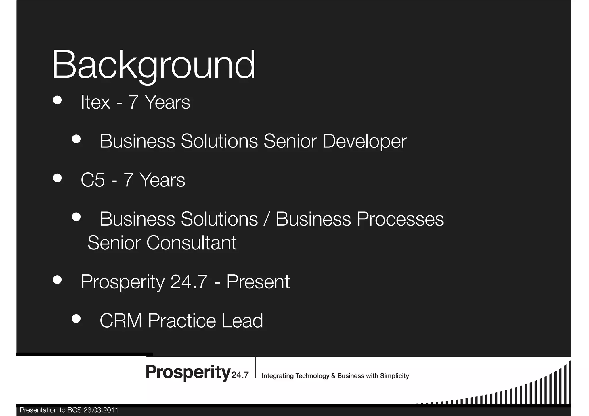 Why use CRM, What is XRM? Slides | PDF