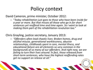Tackling the multiple and complex needs of short sentenced prisoners | PPT