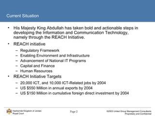 Presentation to Jordanian Royal Court - 2003 | PPT