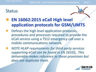 EENA 2016 - Standards Update (3/3) | PDF
