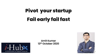 Pivot your startup, fail early, fail fast, learn fast | PPT