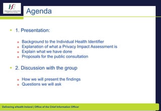 Individual Health Identifier (Ireland) - Privacy Impact Assessment | PPT