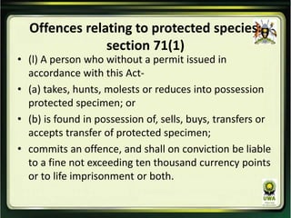 Presentation to NWCCTF on Wildlife Law | PPT
