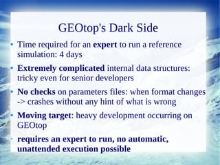 Toolchain for real-time simulations: GSN-MeteoIO-GEOtop | PPT | Free Download